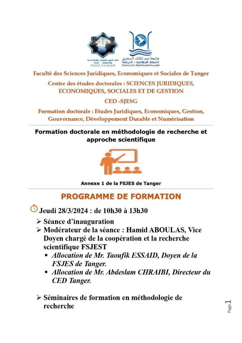 Formation doctorale en méthodologie de recherche et approche ...